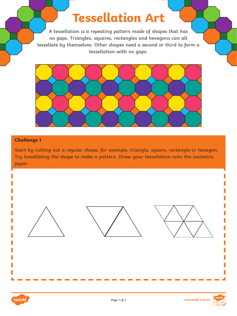 Tessellation Art Challenges for Kids | PDF