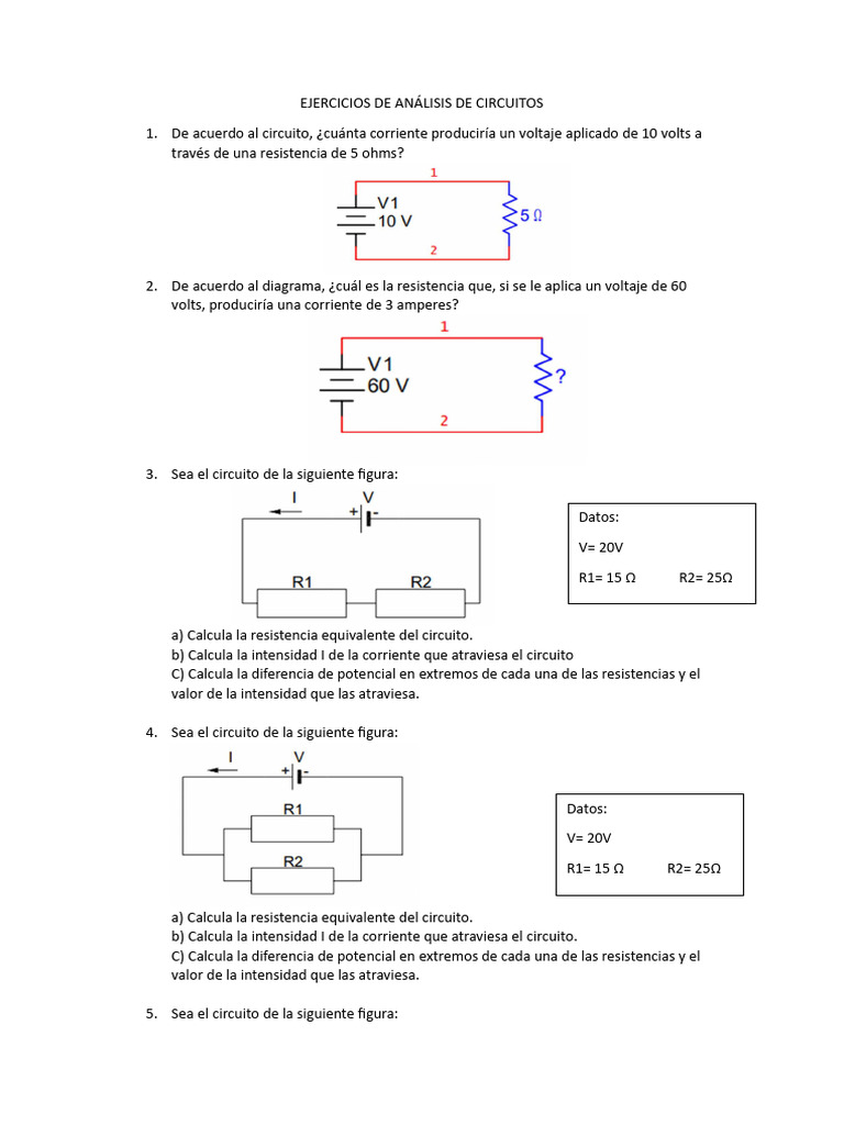 Problema de Simplificaci-N de Circuitos | PDF | Corriente eléctrica | Resistencia Eléctrica y ...