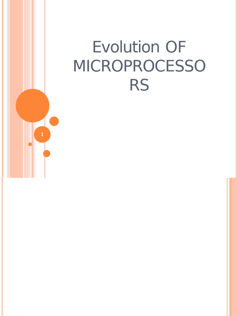 Lecture # 02 Evolution of Microprocessors | PDF | Central Processing Unit | Microcontroller