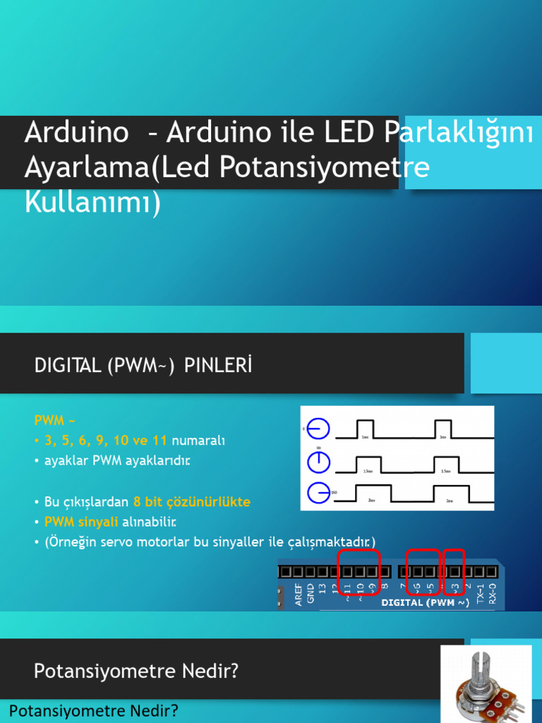Arduino Ile LED Parlaklığını Ayarlama | PDF