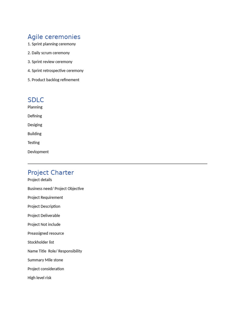 Agile Ceremonies | PDF