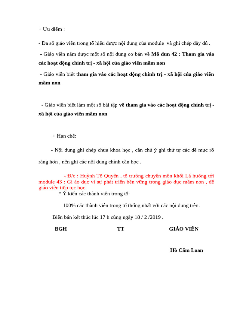 Ưu Điểm - Han Che Modun 42 | PDF