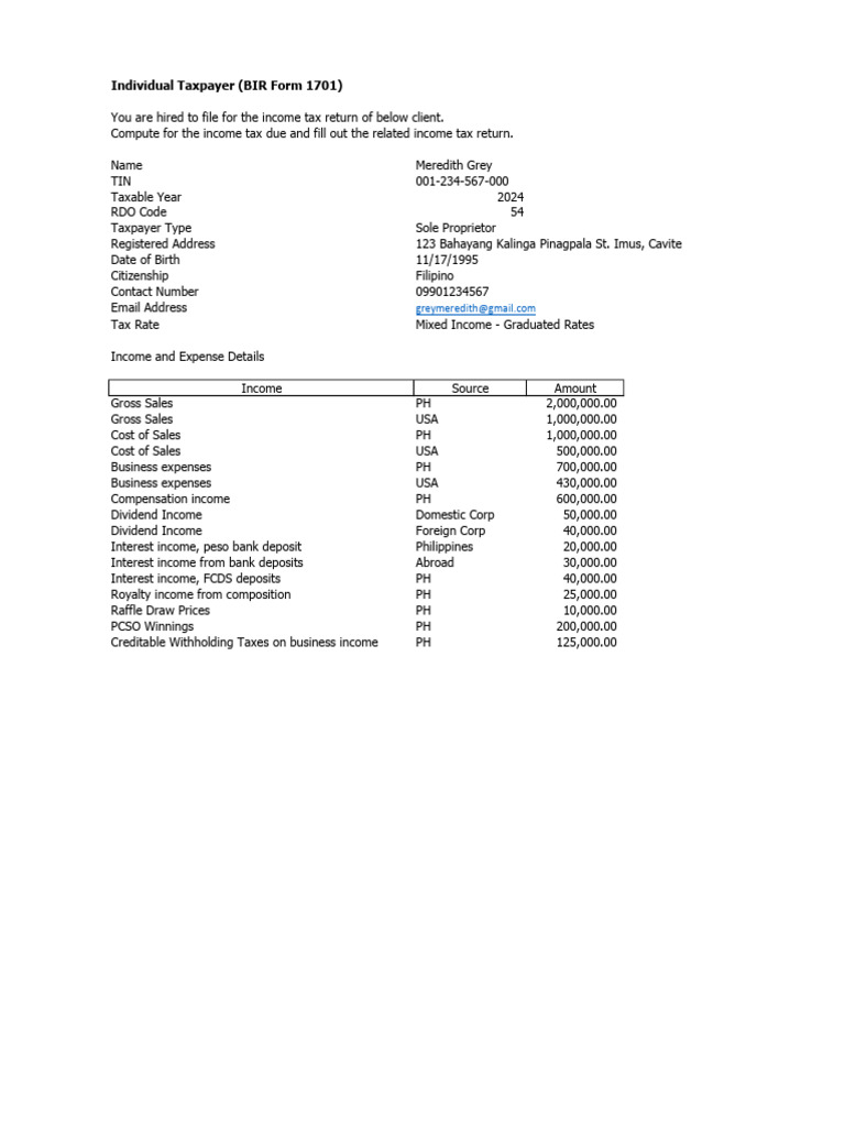 Activity On Income Tax Computation and Income Tax Return | PDF | Income ...