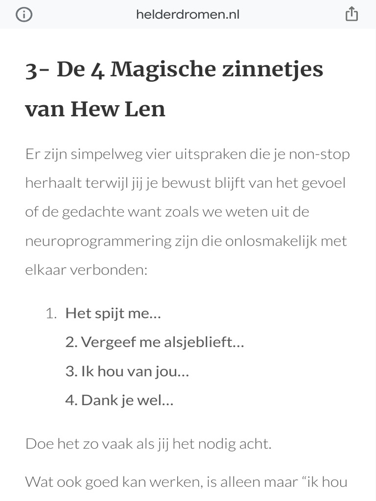 Dr. Hew Len - De Zero Hero van Hooponopono - Helder Dromen | PDF