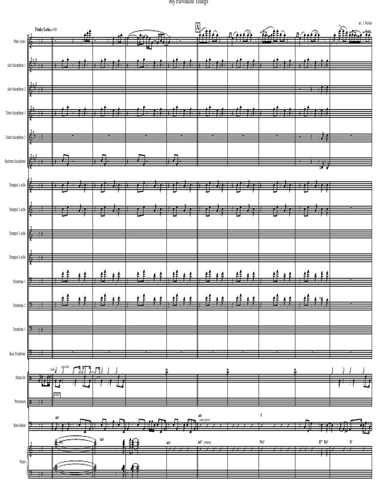 My Favourite Things FULL BB Partitura | PDF | Jazz | Popular Music