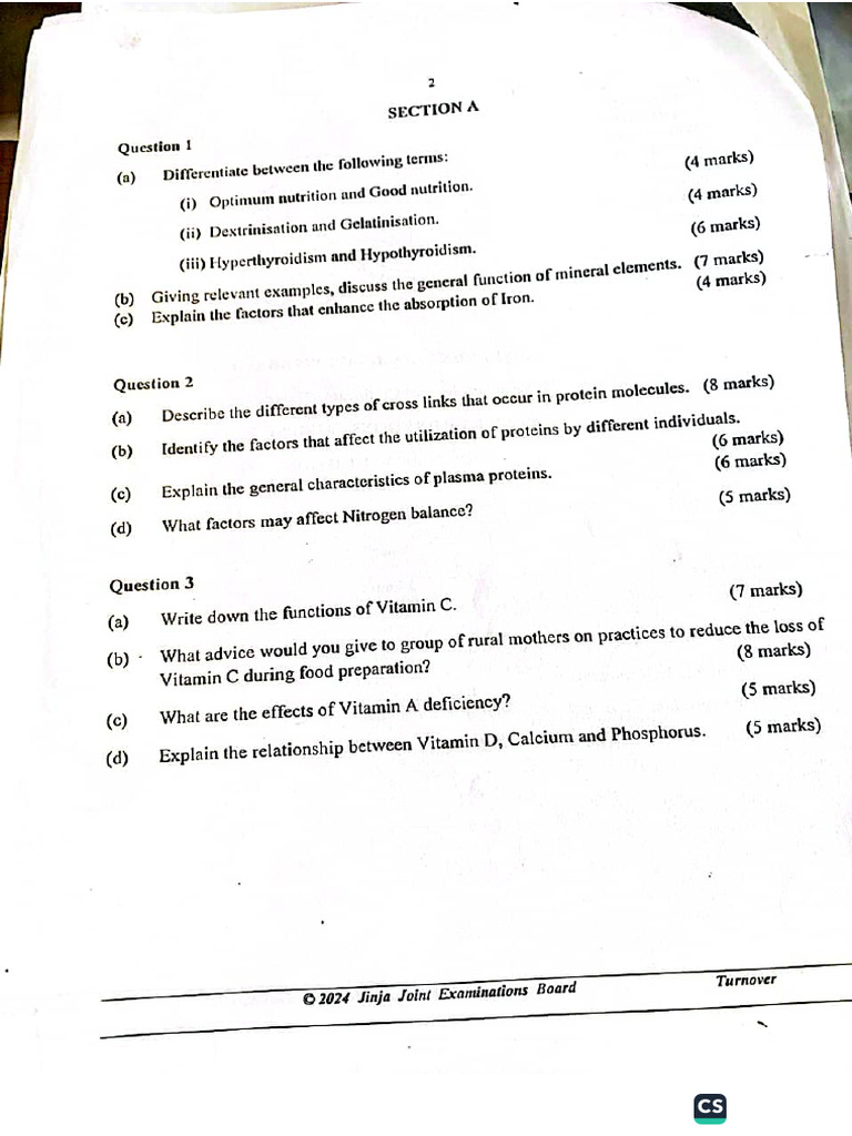 Jjeb Paper 1 2024 | PDF