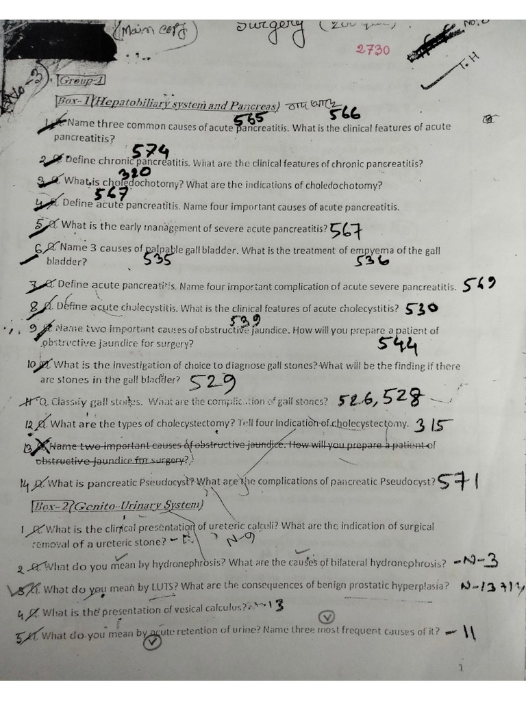 01) Surgery Viva Card | PDF