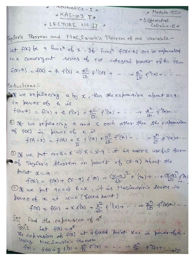 Eng. Math-1 Unit-3 Diff. Calculus-Ii (Dr. Anuj Kumar) | PDF