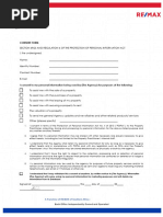 TICA Privacy Acknowledgement Form | PDF | Leasehold Estate | Lease
