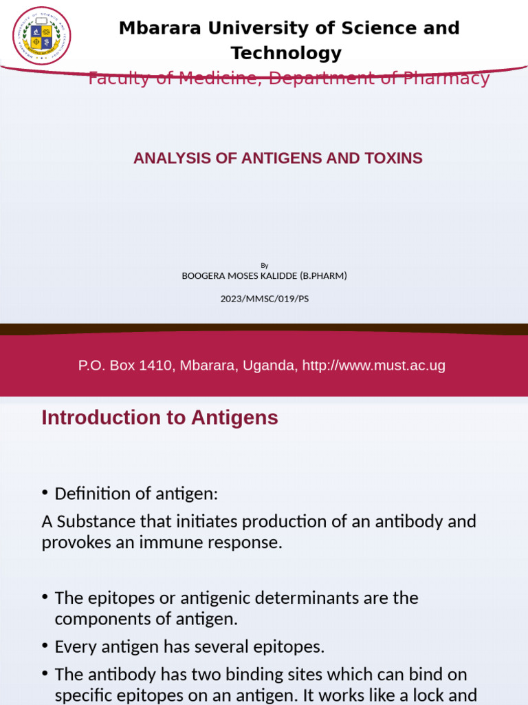 ANTIGEN ANALYSIS basics | PDF | Gel Electrophoresis | Western Blot