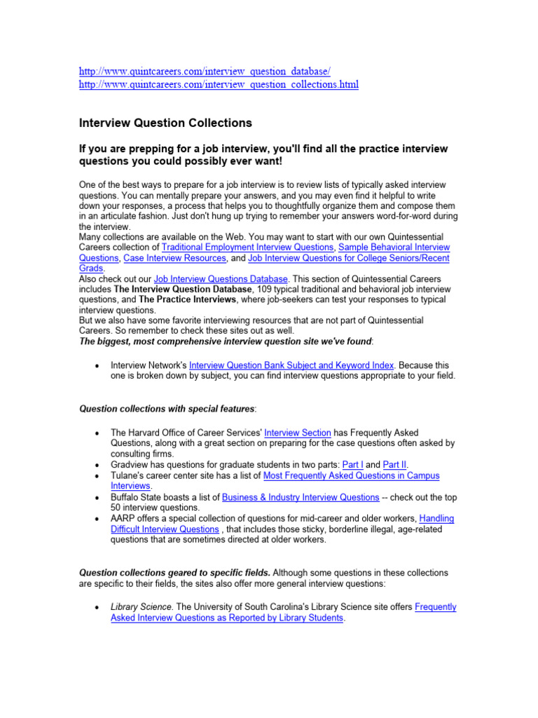 Job_Interview_Handout | PDF | Job Interview | Interview