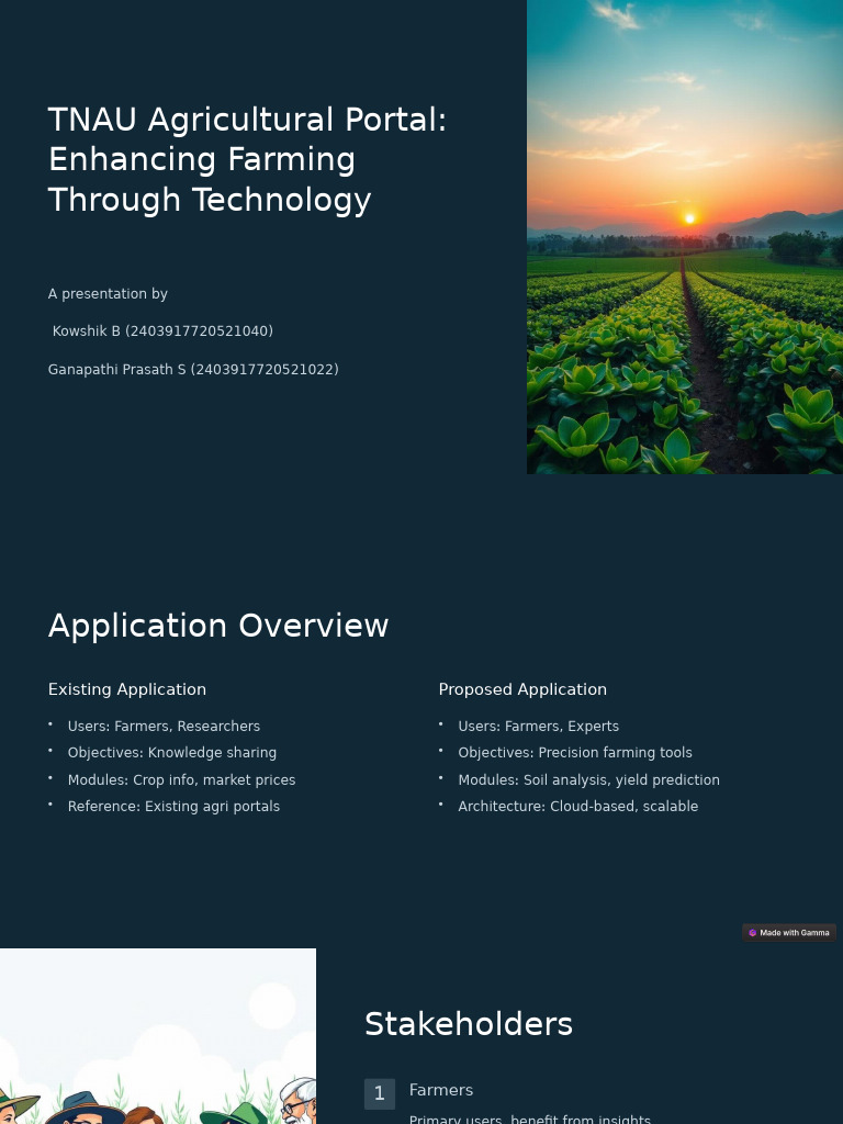 TNAU Agriculture Portal Overview | PDF