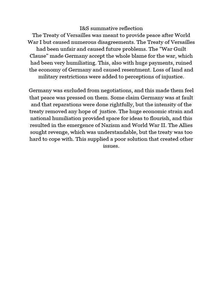 I&S summative reflection | PDF