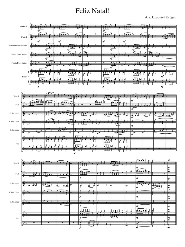 Feliz Natal-Partitura - e - Partes | PDF