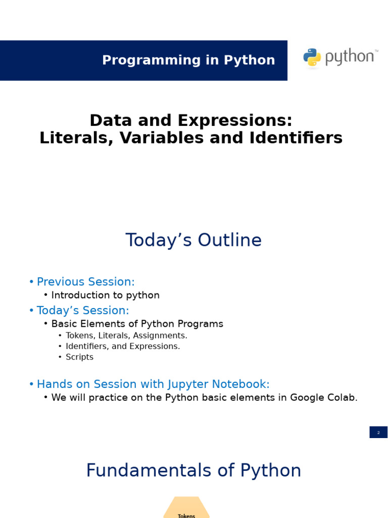 Python Programming Fundamentals | PDF | Variable (Computer Science) | Reserved Word