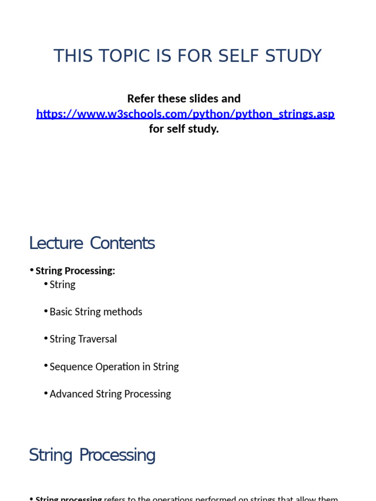 Lecture8 Strings Pdf String Computer Science Software Development