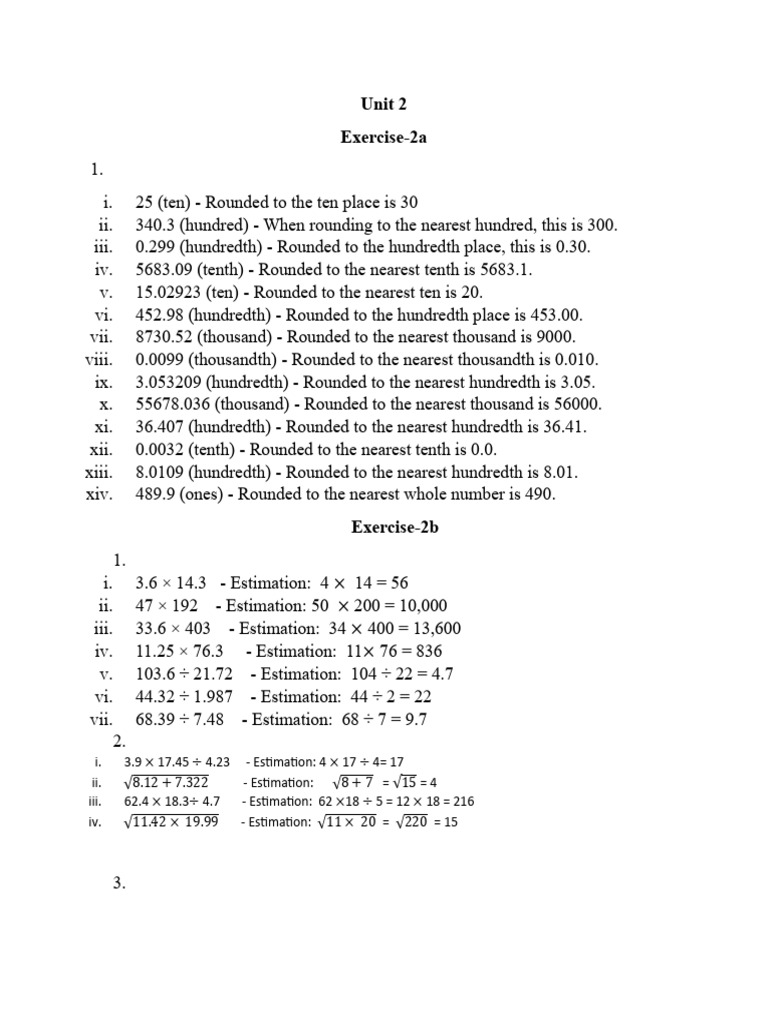 Math Grade 8 Unit 2 | PDF | Significant Figures | Mathematics