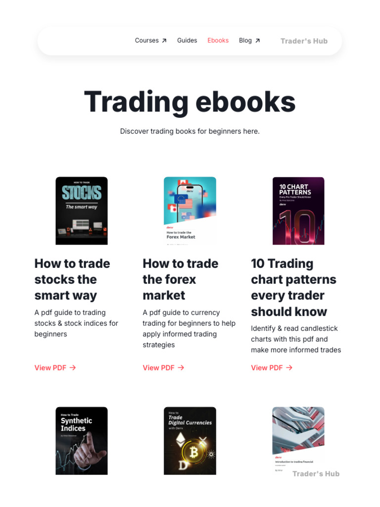 Deriv Trading Ebooks for Beginners | PDF | Option (Finance) | Foreign ...