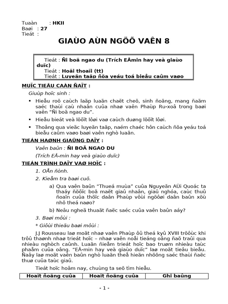 Ngu van 8 - HK2 | PDF
