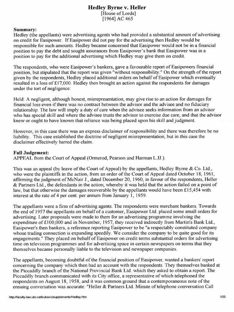 HedleyByrne Heller | PDF