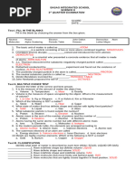 Science 8 3rd Quarter Exam Guide | PDF | Matter | Chemical Elements
