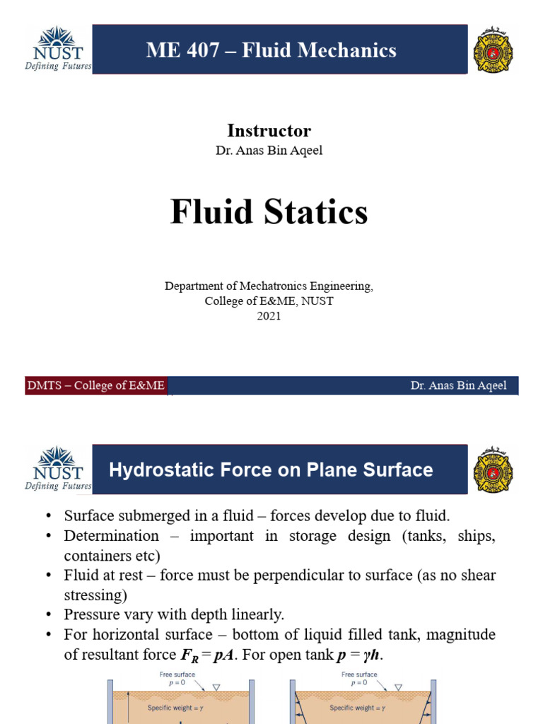 lec_3_Fluid Statics - part 2 | PDF | Buoyancy | Mechanical Engineering