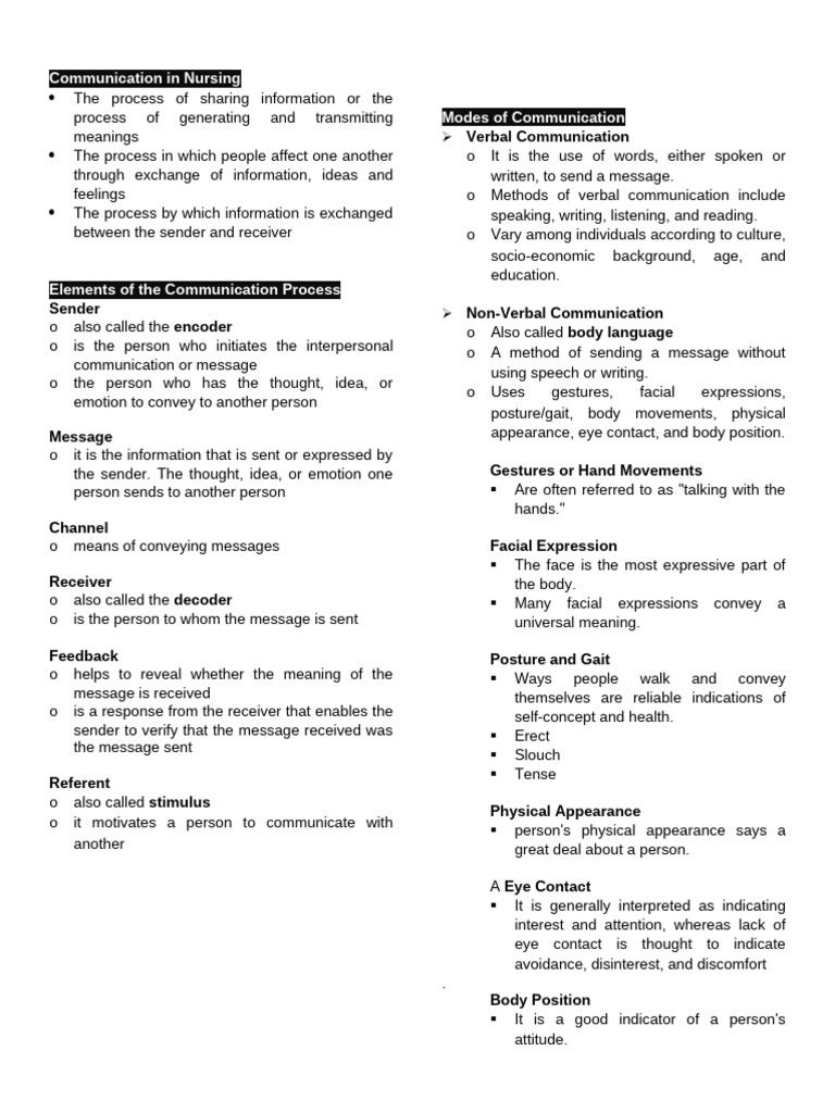 Effective Communication in Nursing | PDF | Communication | Nonverbal ...
