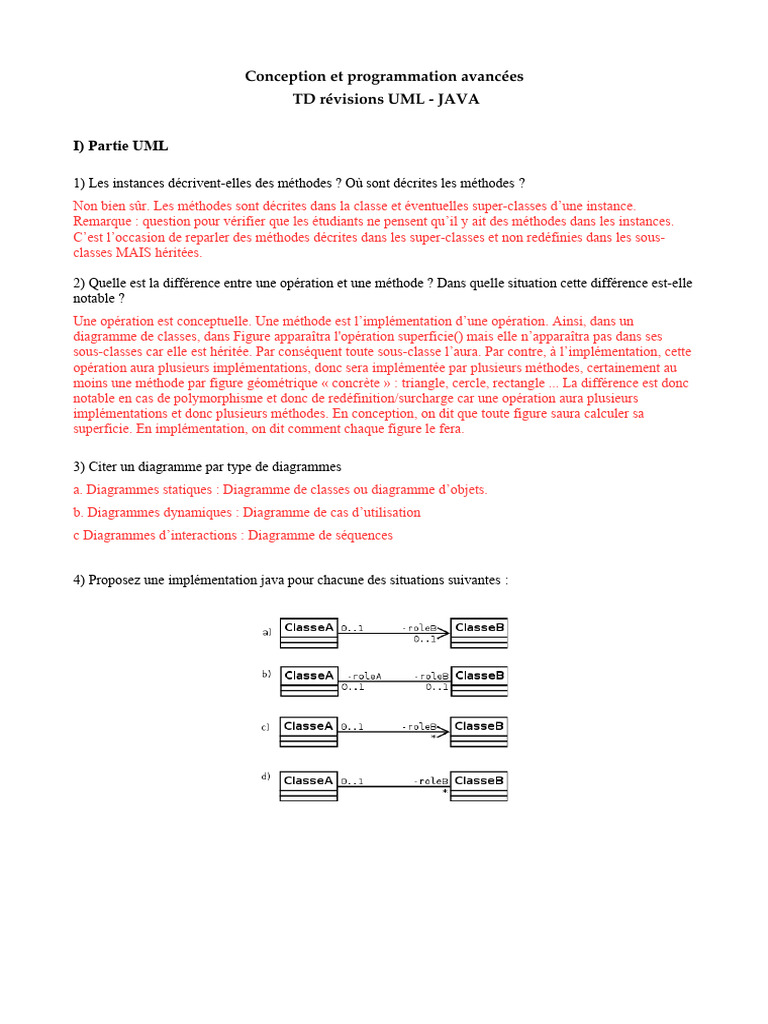 Conception Et Programmation Avancées Java Avec Correction | PDF | Java ...