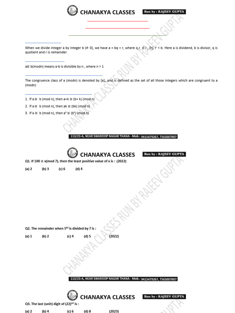 Quick Rivision With Pyq Applied Maths 12 | PDF | Matrix (Mathematics) | Determinant