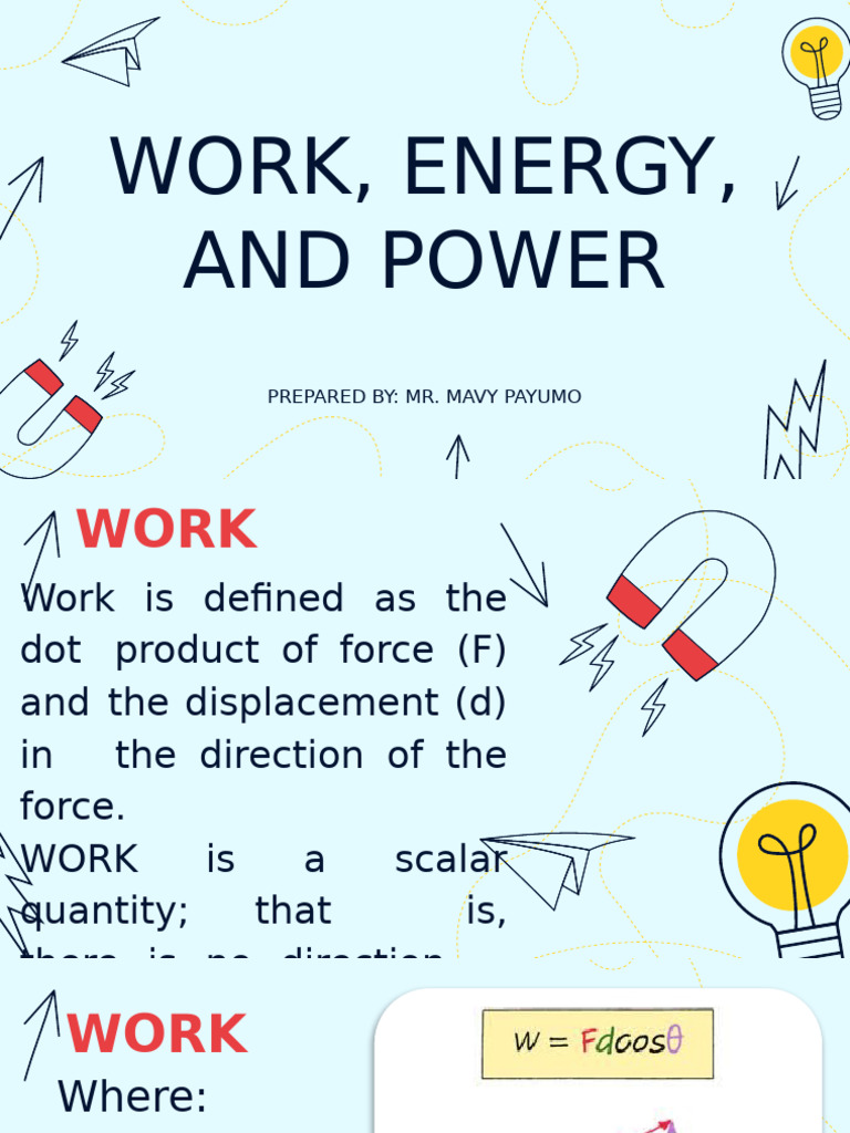 8.0 Work and Its Relation To Energy 2 | PDF