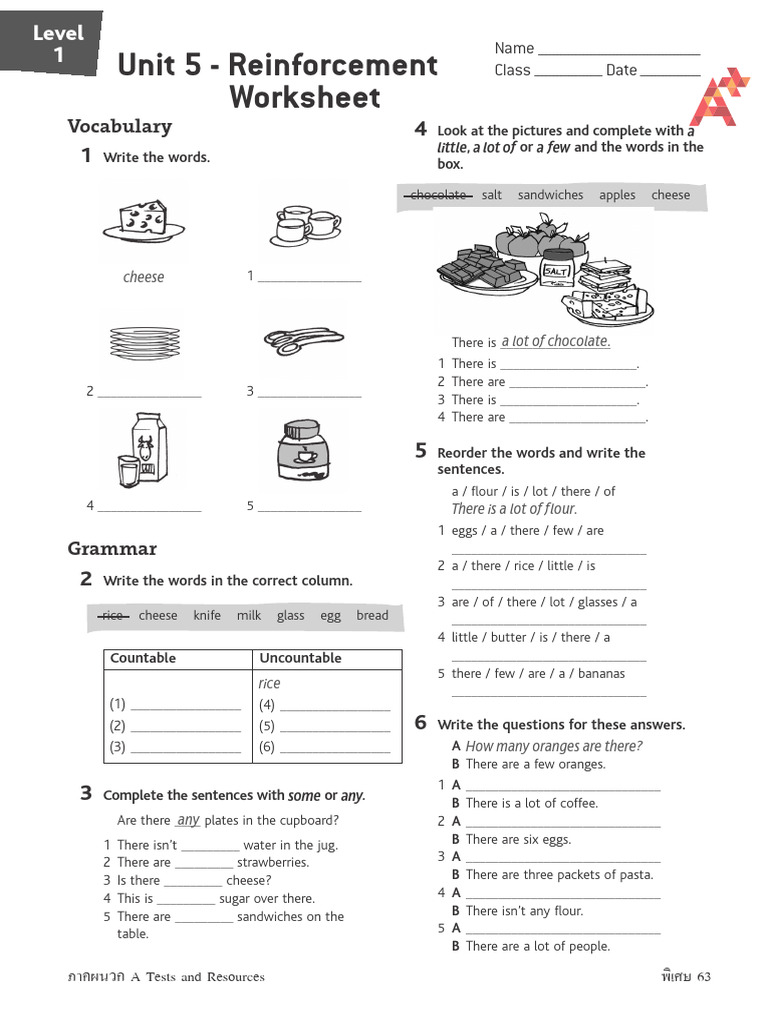 05-Reinforcement 5 | PDF | Cuisine | Foods