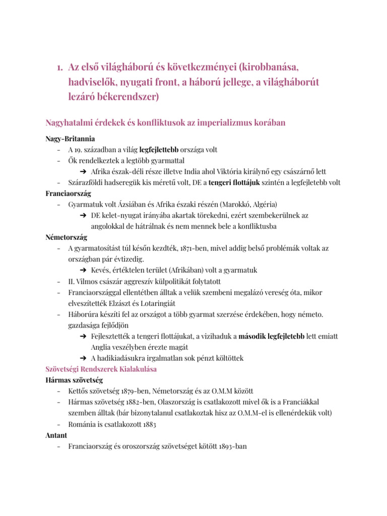 az elso vilaghaboru | PDF