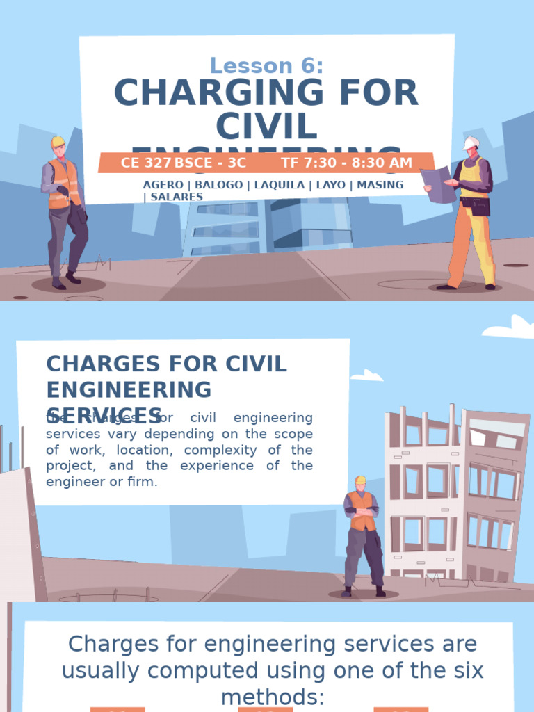 CE 327 Chapter 1 Lesson 6 - Charging For Civil Engineering | PDF ...