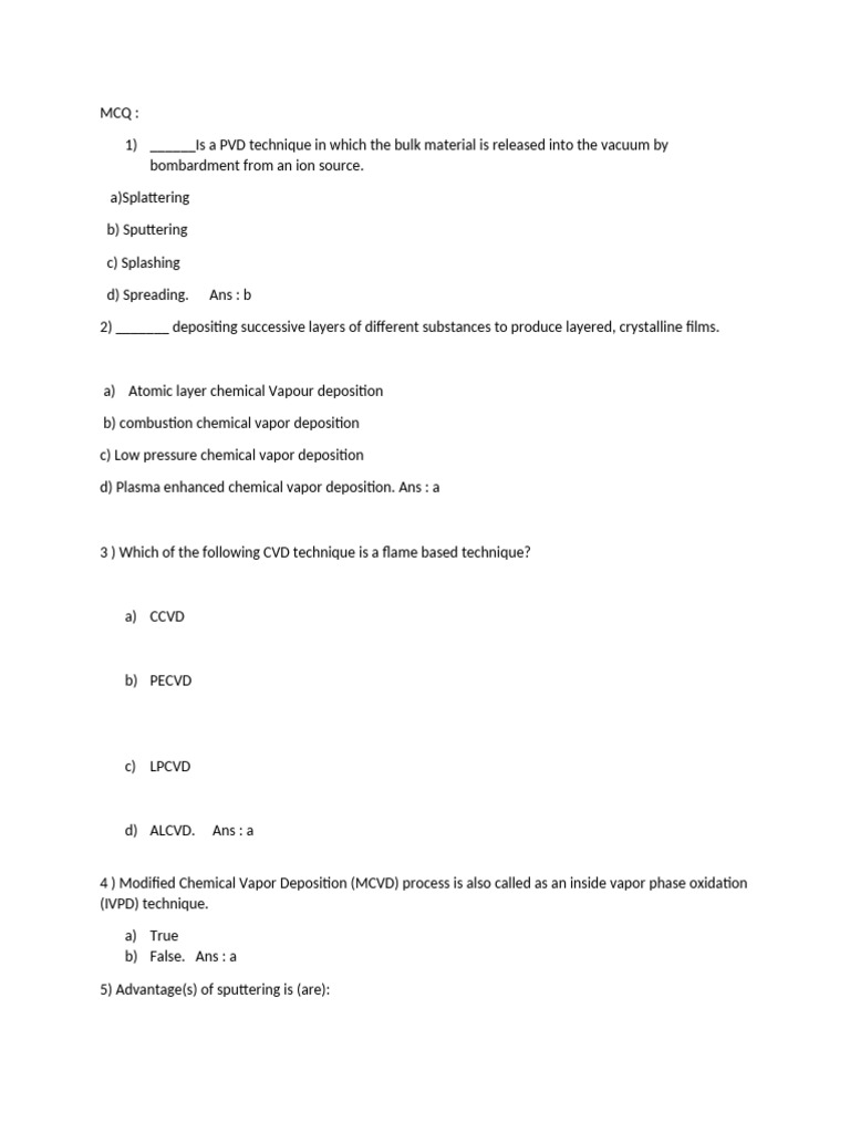 PVD & CVD | PDF