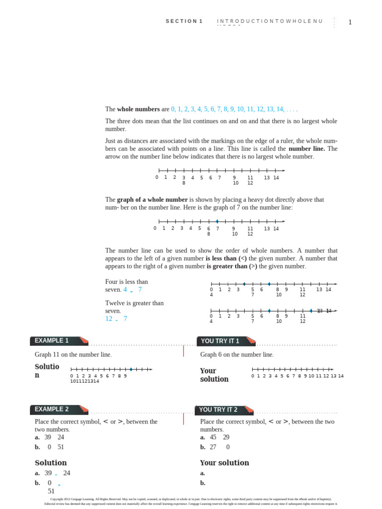 Introduction To Whole Numbers-1 | PDF | Copyright
