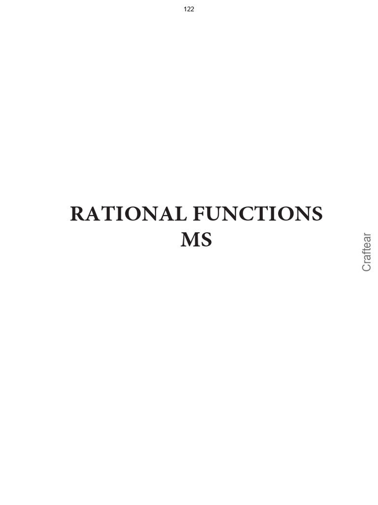 Rational Function MS | PDF | Asymptote | Mathematical Physics