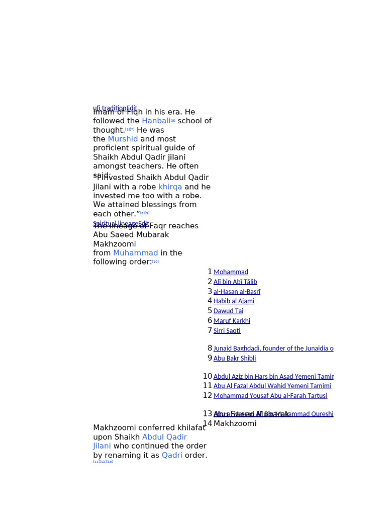 Abu Saeed Mubarak Makhzumi | PDF