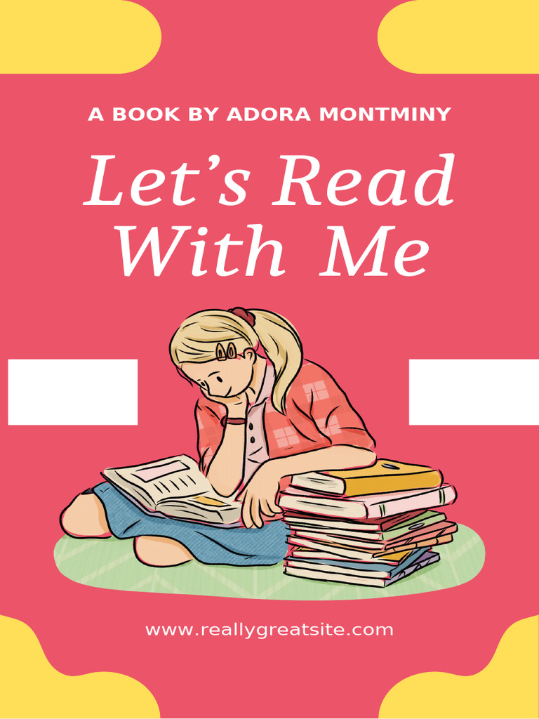 Pink Yellow Illustration Let's Read With Me Book Cover | PDF