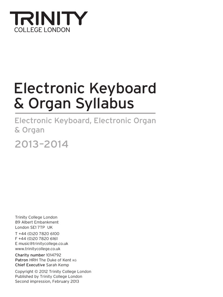Keyboard and Organ Syllabus 2013 (Interactive) | PDF | Chord (Music ...