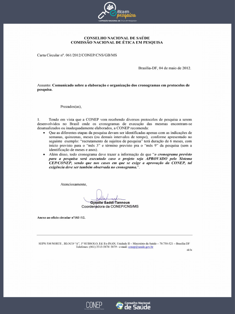 Carta Circular 061 | PDF