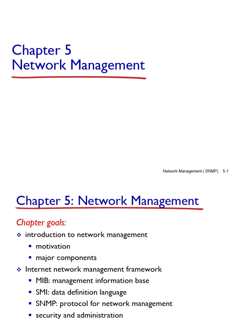 Chapter 5 Network Management SNMP | PDF | Internet Protocols | Computer Networking