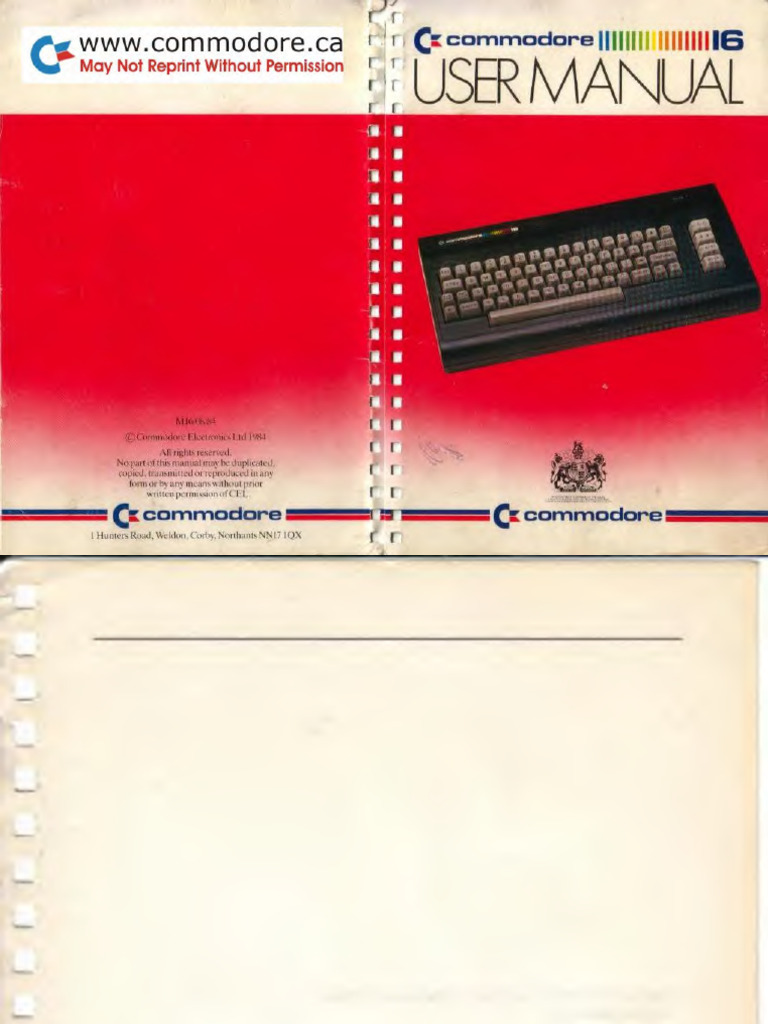 Commodore 16 User Manual | PDF | Computer Keyboard | Cursor (User Interface)