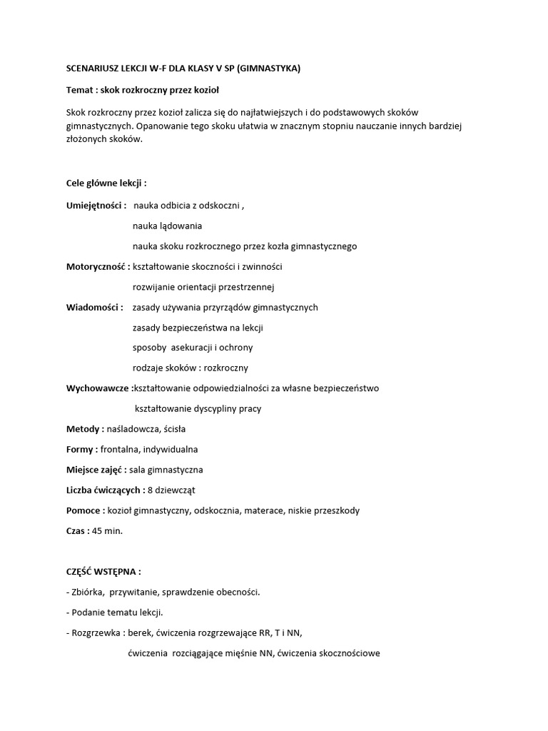 Skok Przez Kozio | PDF