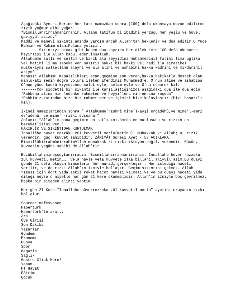 Bolluk Bereket Parası | PDF