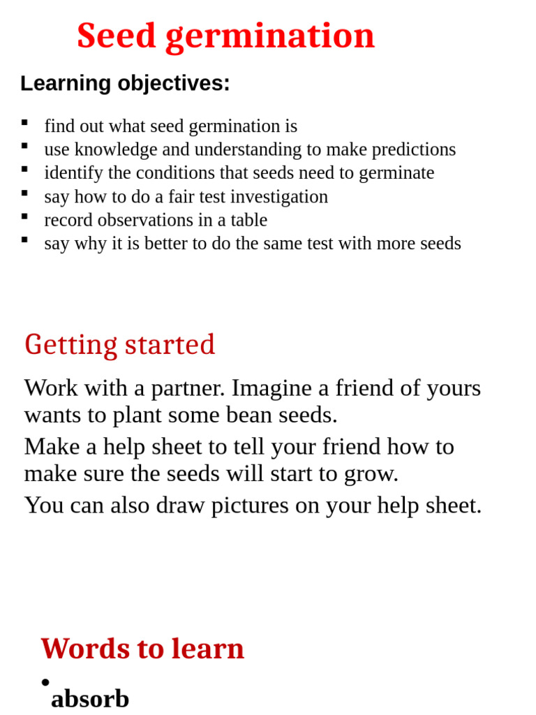 Seed Germination | PDF