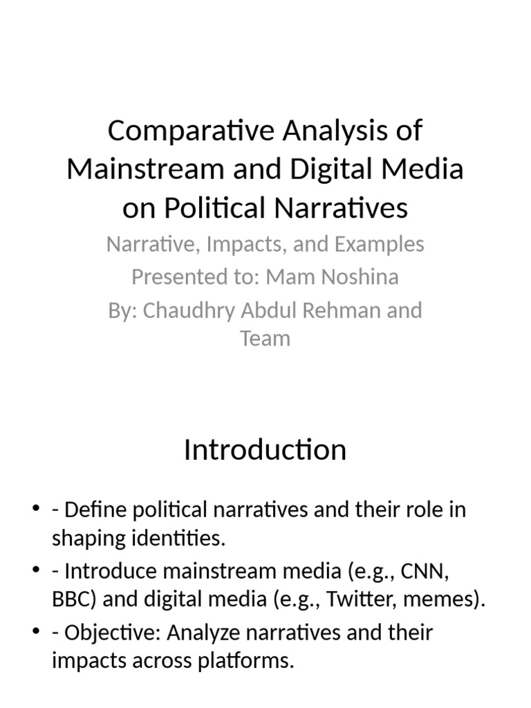 Comparative Analysis Political Narratives | PDF