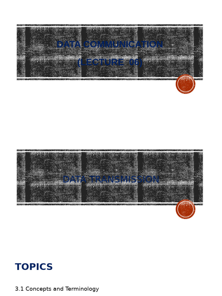 DC - Lecture 6 Chapter 3 1 | PDF | Frequency | Transmission Medium
