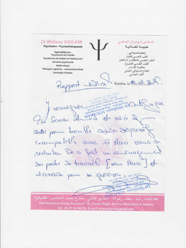 Rapport Medical | PDF