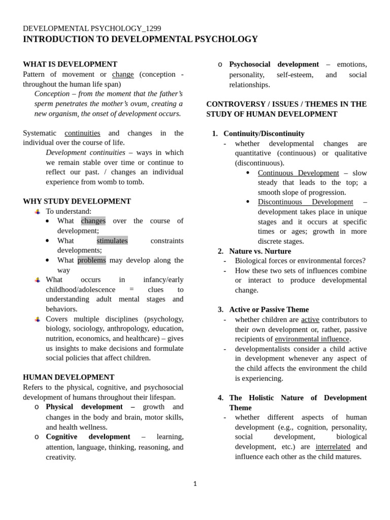 Dev Psych-First Quiz Reviewer | PDF | Developmental Psychology | Ageing