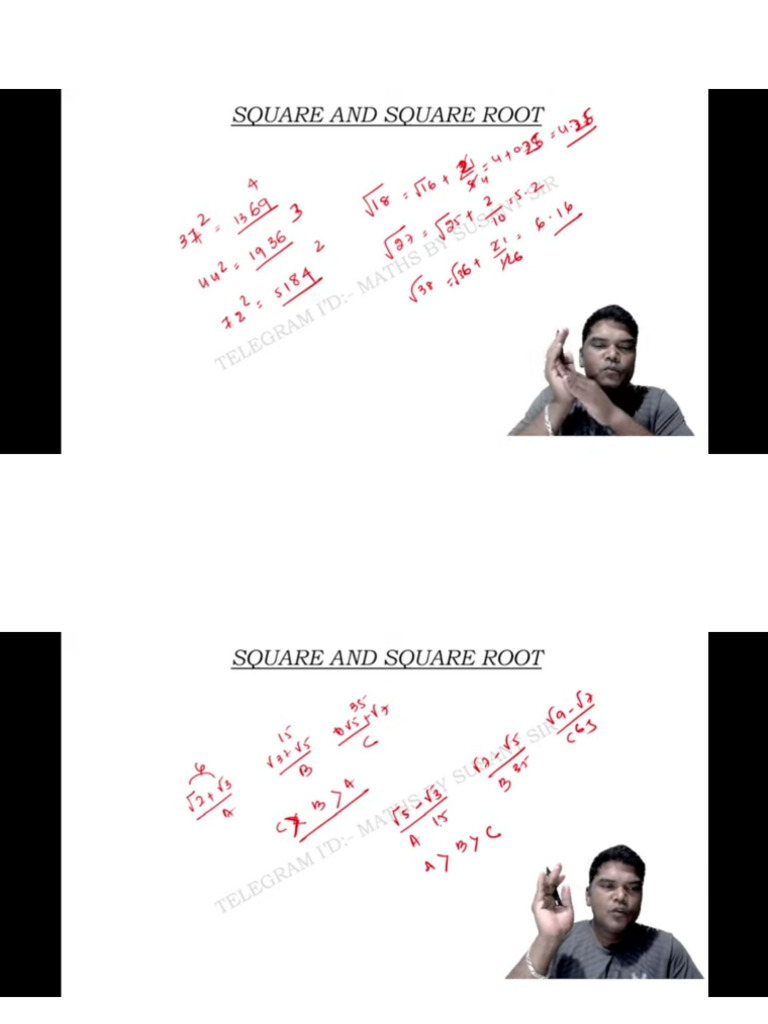 Square and Square Root | PDF